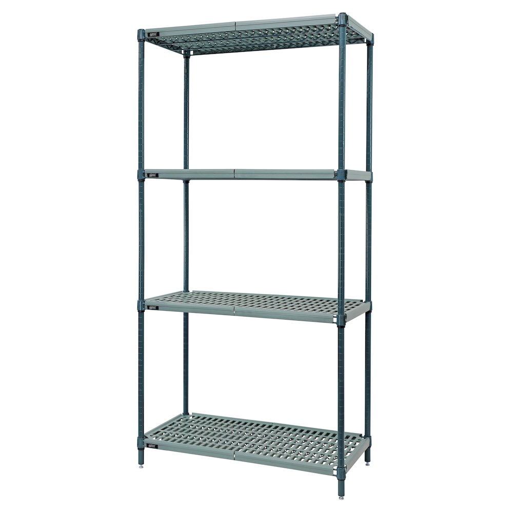 Quantum Storage Systems Shelving Unit, Plastic with Metal Posts In ...