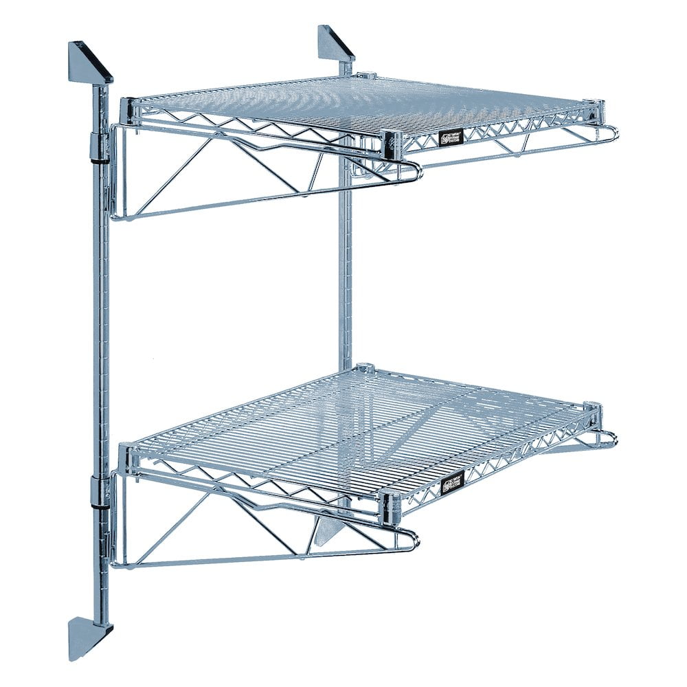 Quantum Storage Systems Shelving Unit, Post Wall Mount In Carbon Steel ...