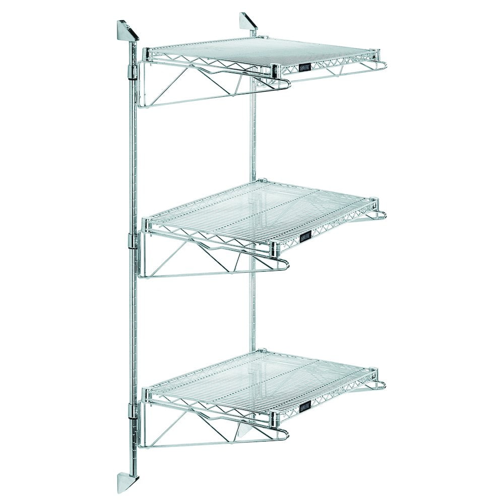 Quantum Storage Systems Shelving Unit, Post Wall Mount in Carbon Steel ...