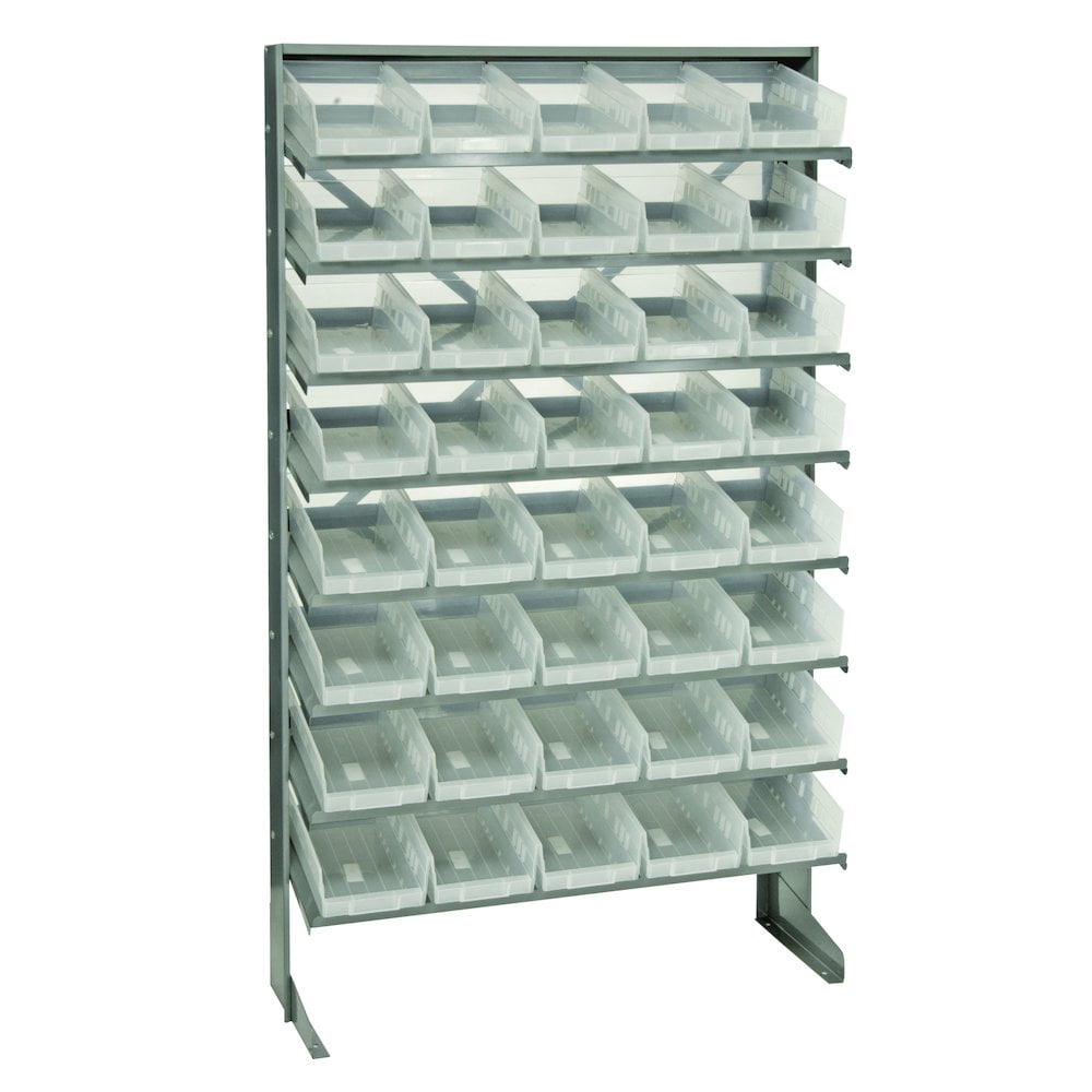 Quantum Storage Systems QPRS-102CL Solid Single Sided 8 Shelves 60" H x ...