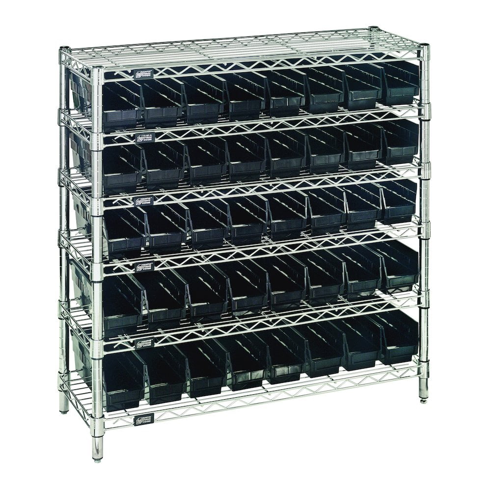 Quantum Storage Systems Shelving Unit, Wire in Carbon Steel/ESD ...