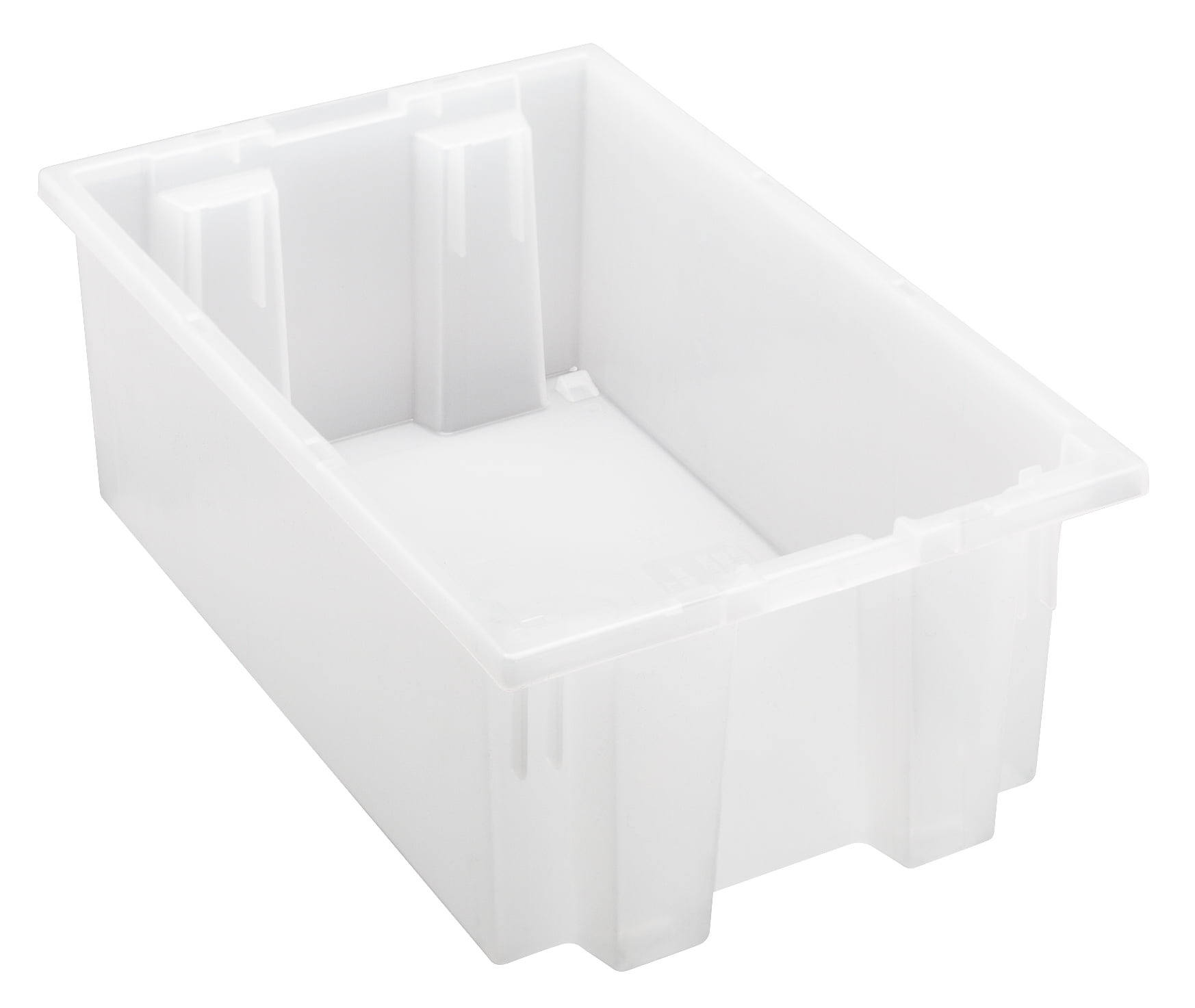 Quantum Storage Systems Clear Plastic Stacking And Nesting Tote, 18"W X ...