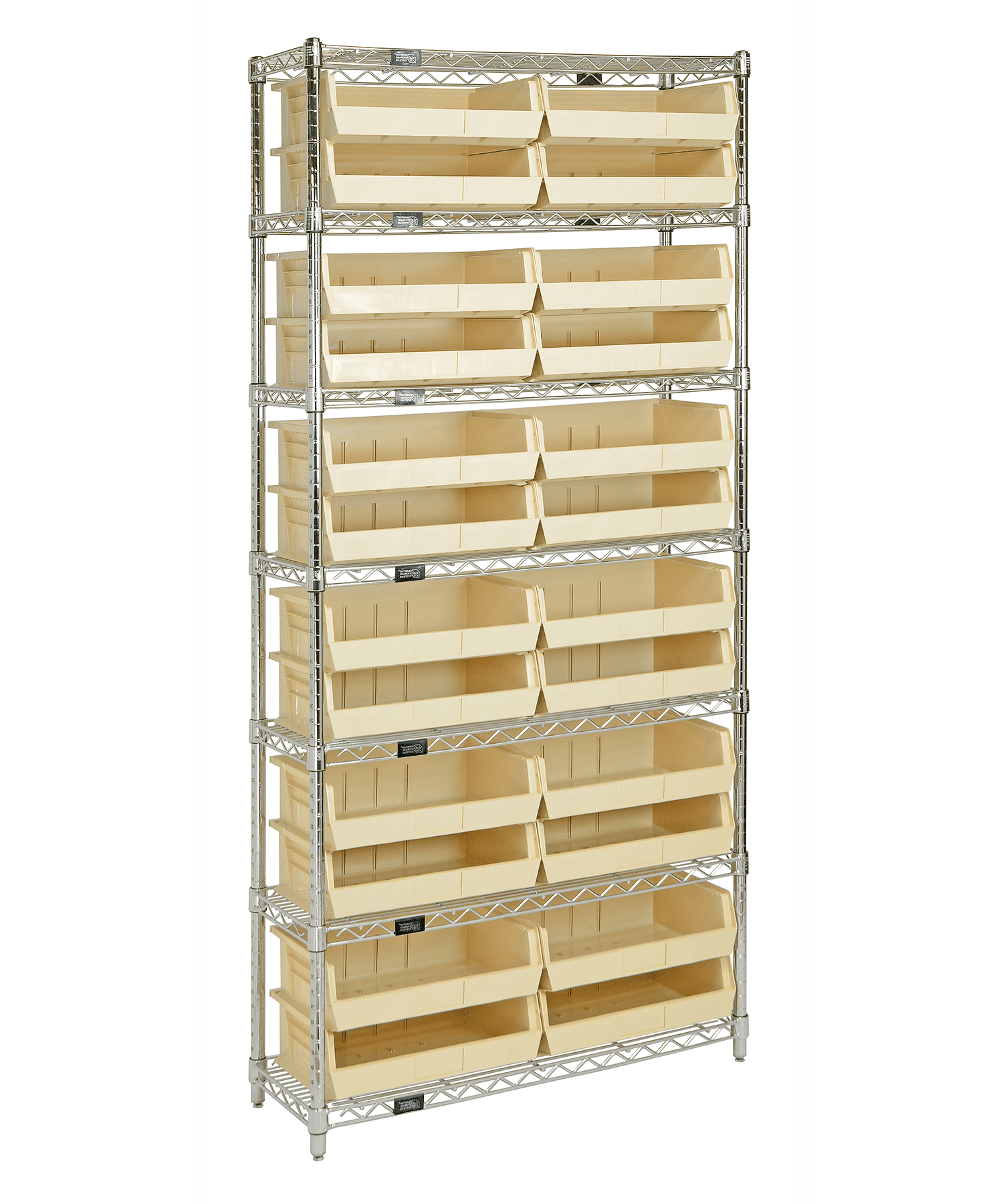 Quantum Storage Systems WR7-245IV Wire Heavy Duty 7 Shelves 74" H x 48 ...