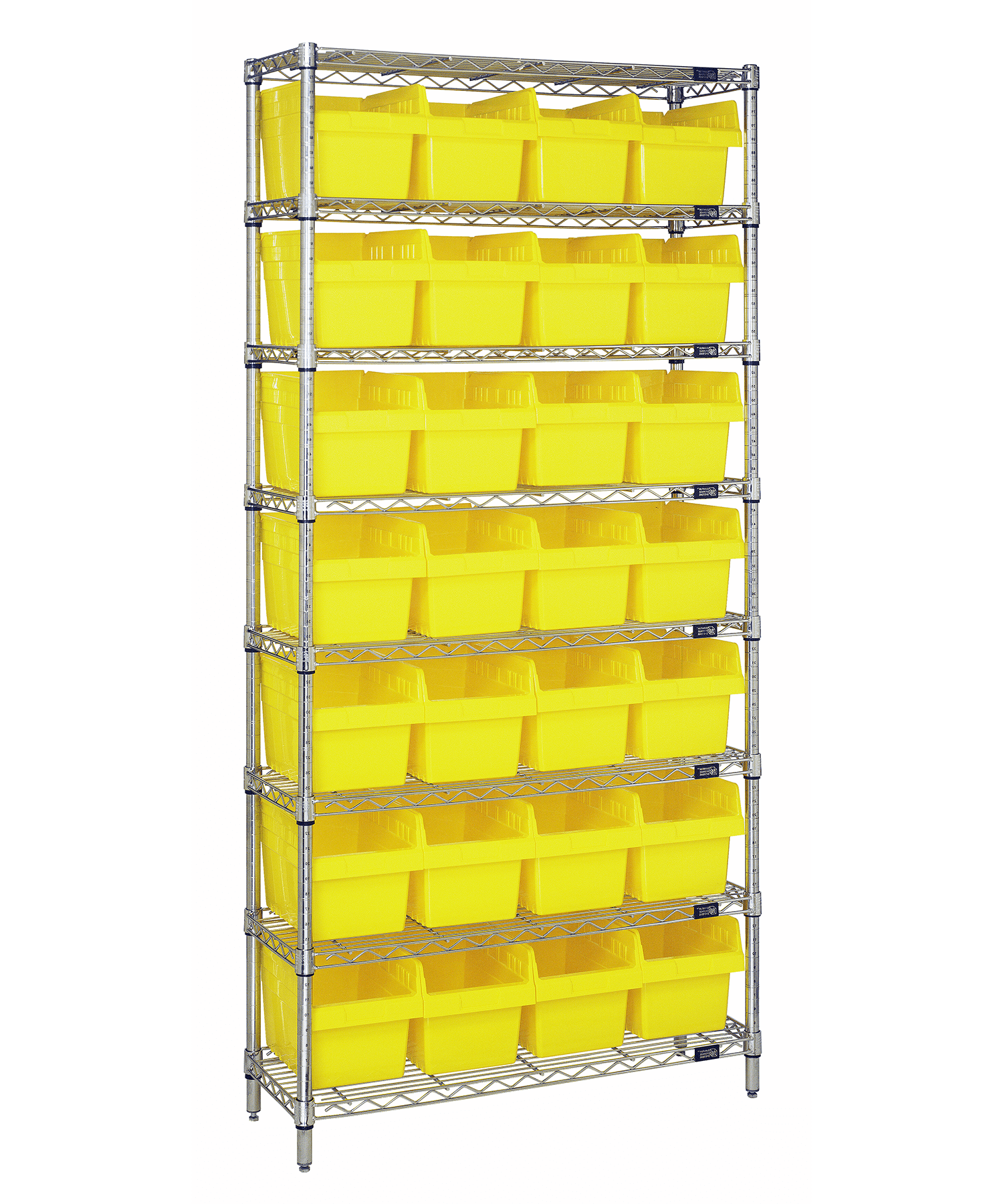 Quantum Storage Systems WR8-814YL Wire Heavy Duty 8 Shelves 74" H x 36 ...