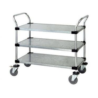 Quantum Storage WRC-1848-2CG Wire & Solid Shelf Mobile Utility Carts ...