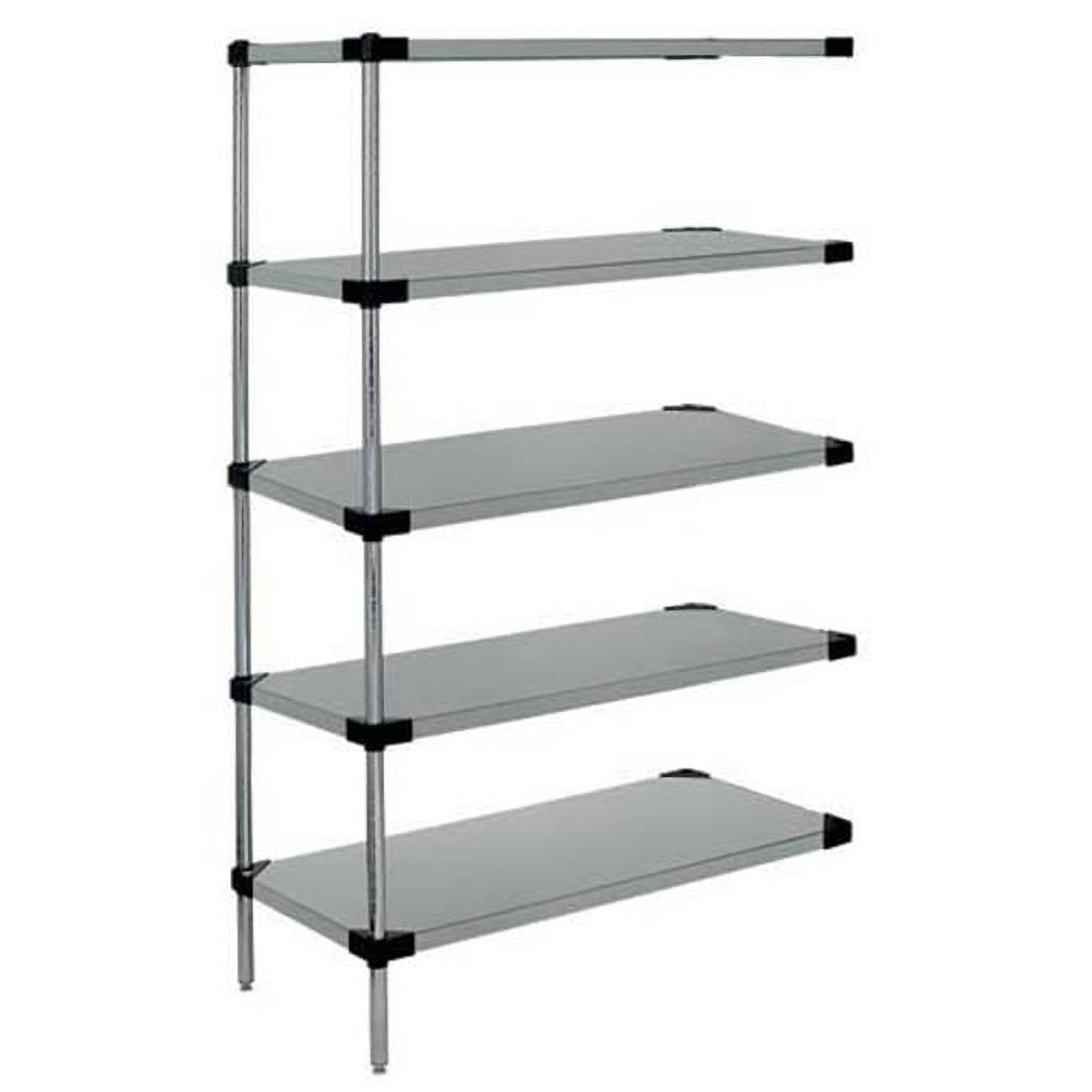 Quantum Storage WRSAD5-74-2424SS Stainless Steel 5 Solid Shelf Add-On ...
