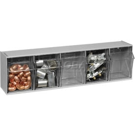 Quantum Tip Out Storage Bin QTB305 - 5 Compartments Gray - Walmart.com