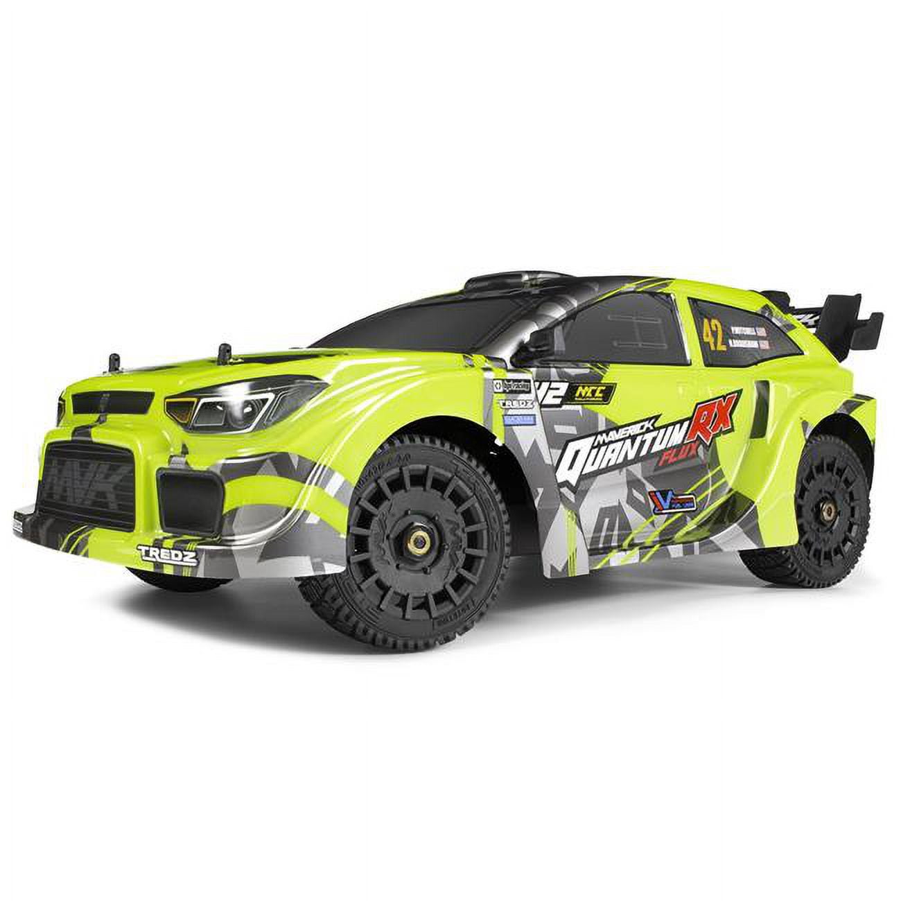 QuantumRX Flux 4S 1-8 Scale 4WD Rally Car, Fluoro Green - Walmart.com