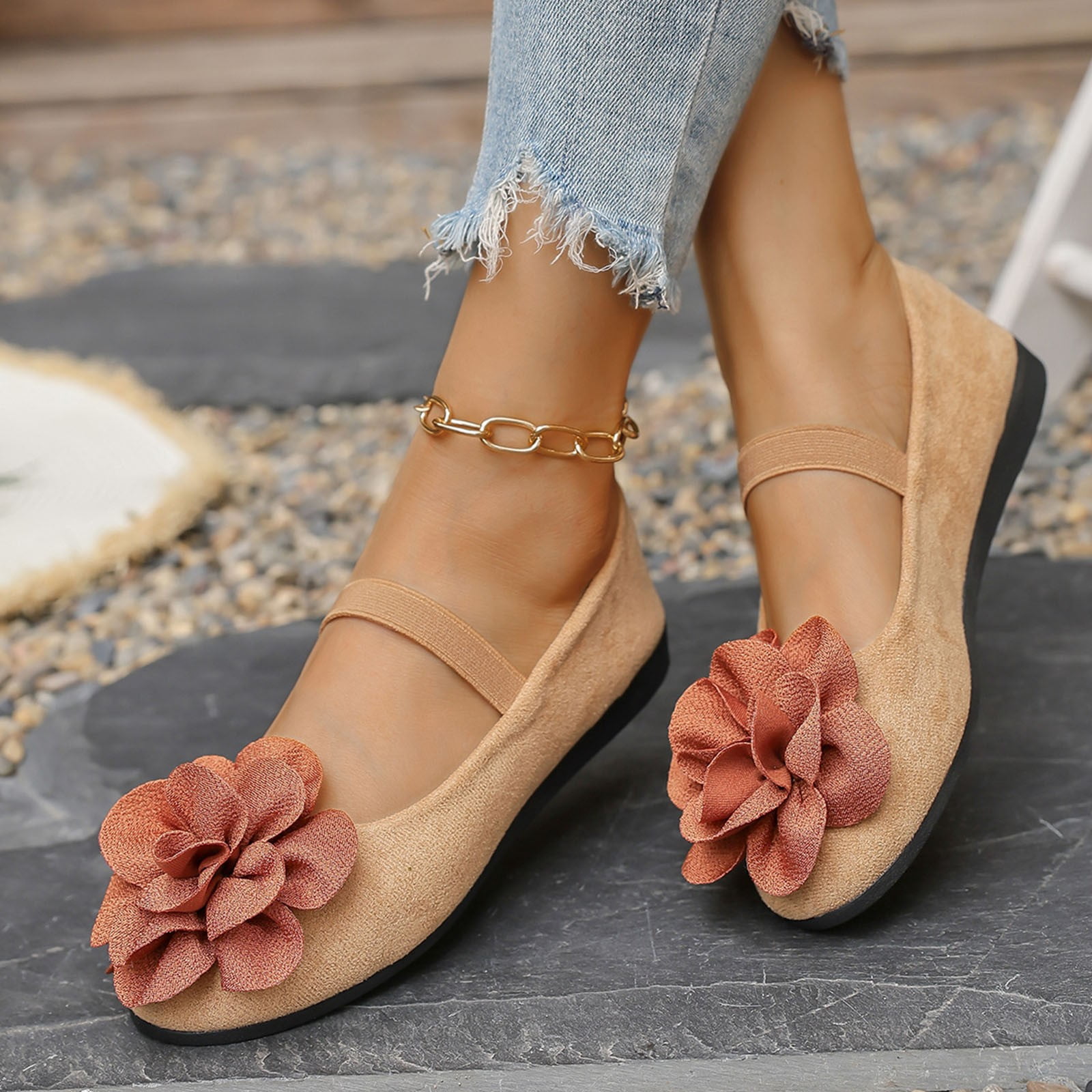 Quaouag Bow Dolly Shoes Women Closed Toe Ballet Flat - Walmart.com