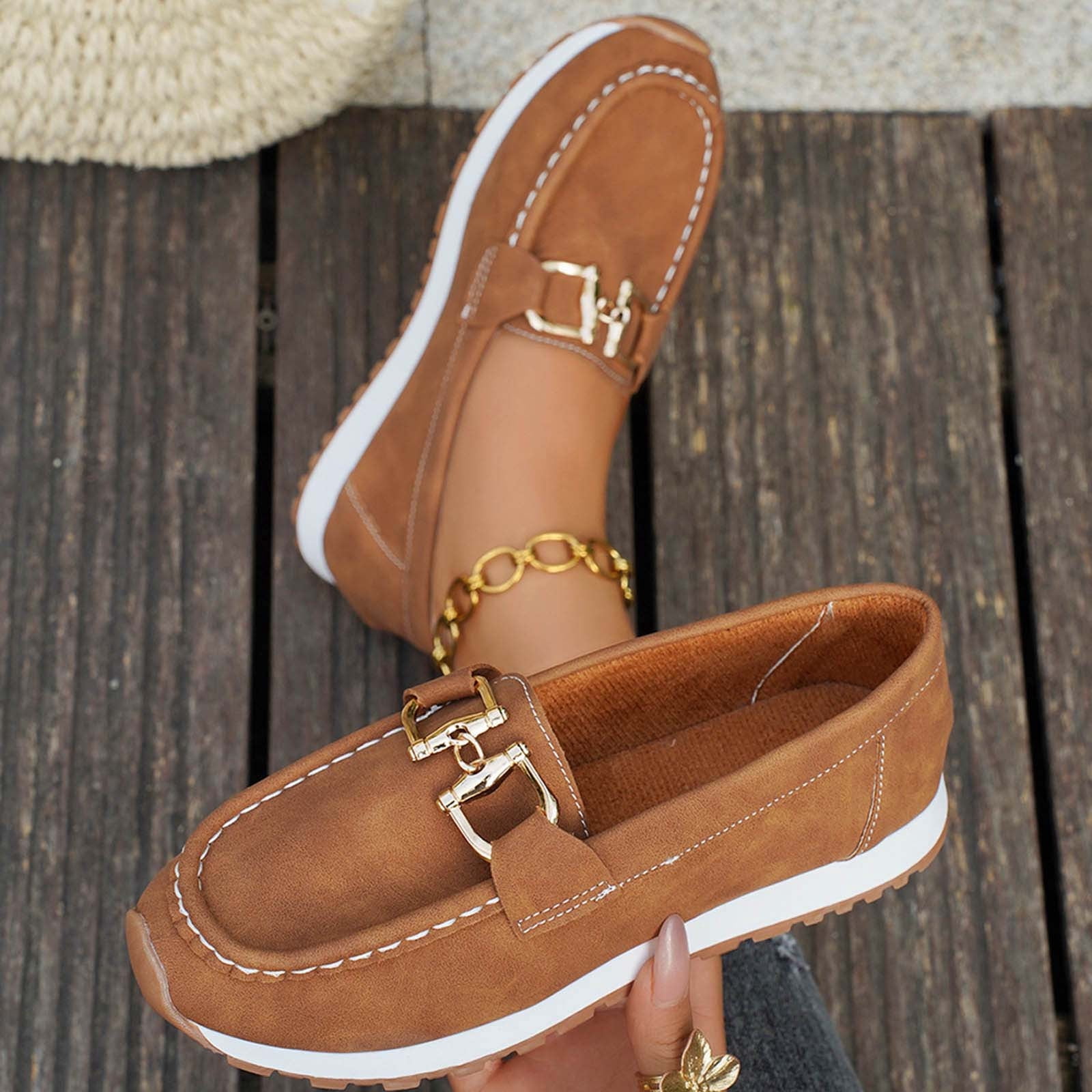 Quaouag Loafers for Women Business Casual Shoes Comfortable ...
