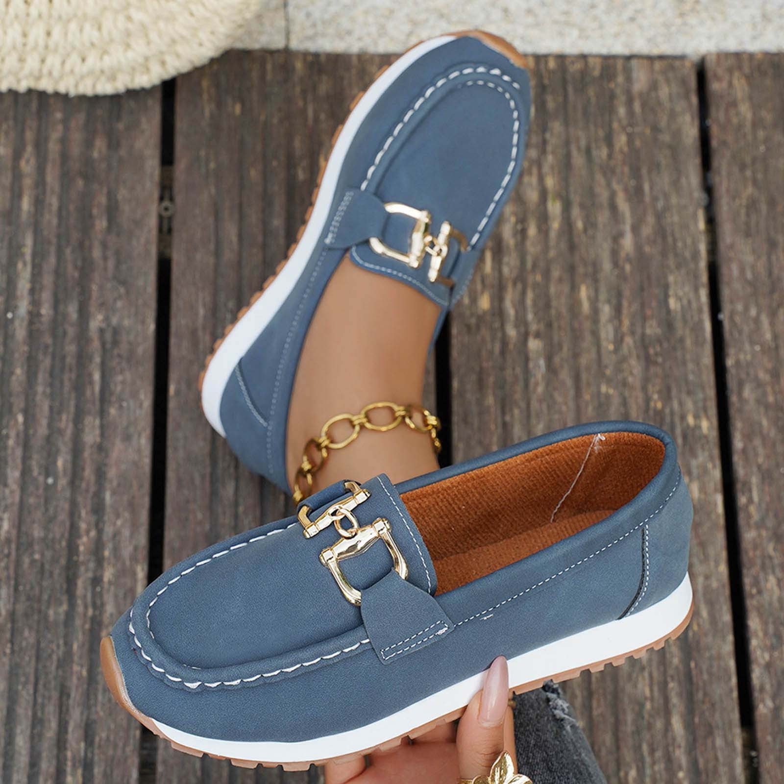 Quaouag Loafers for Women Business Casual Shoes Comfortable ...