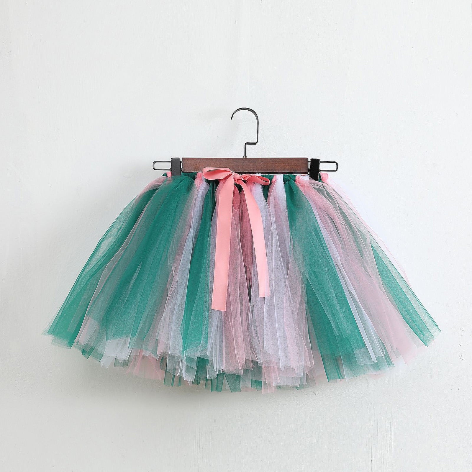 Quaouag Rainbow Layered Tulle Skirts for Toddler Girls Cute Colorful ...