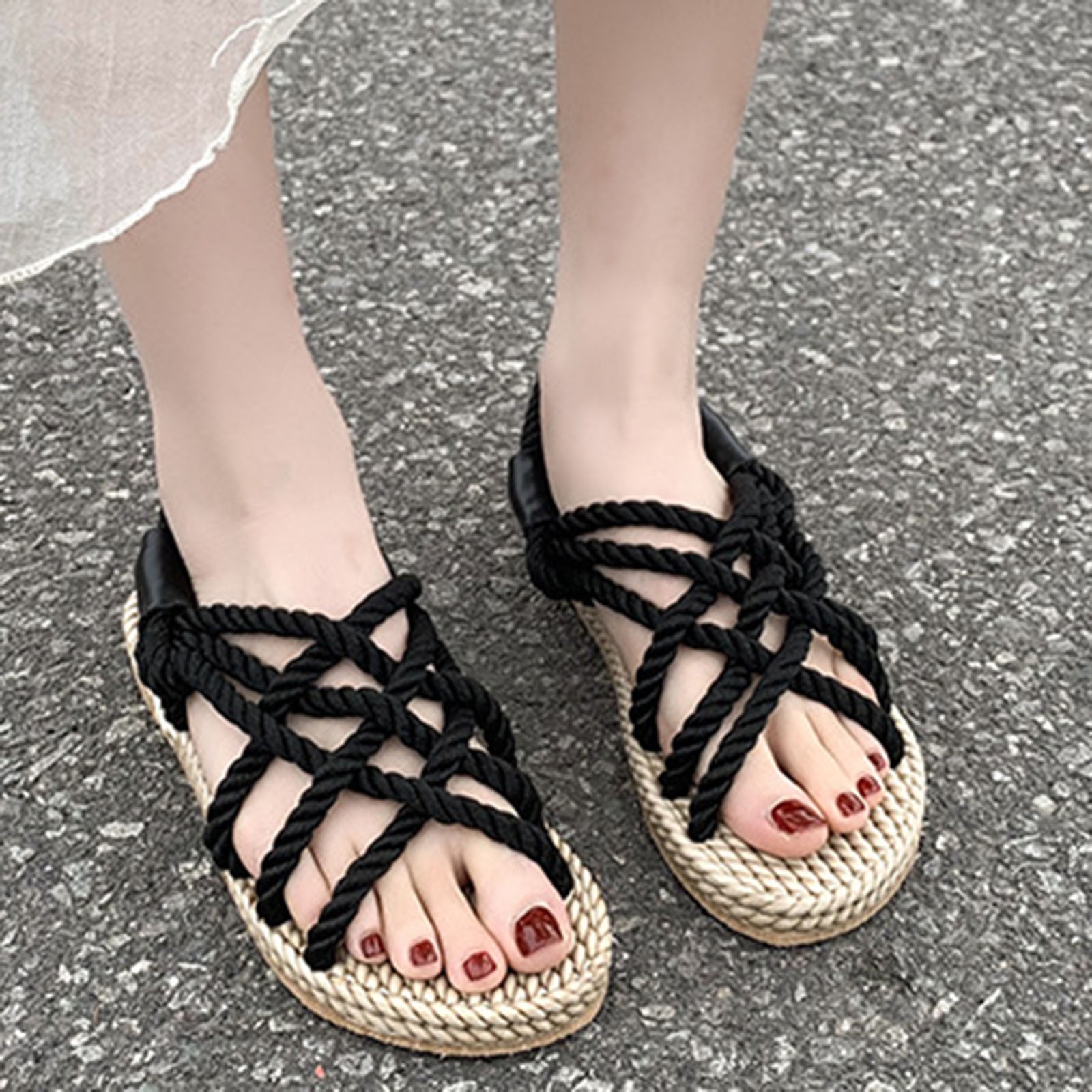 Quaouag Rope Sandals For Women, Handmade, Jesus Shoes, Straw Sandals ...