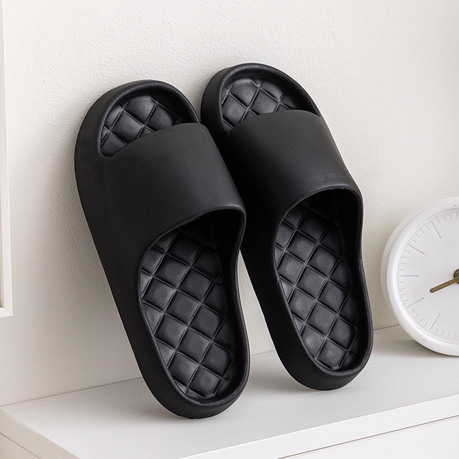 Quaouag Shower Slippers for Women and Men, Bathroom Shoes House Slip-on ...