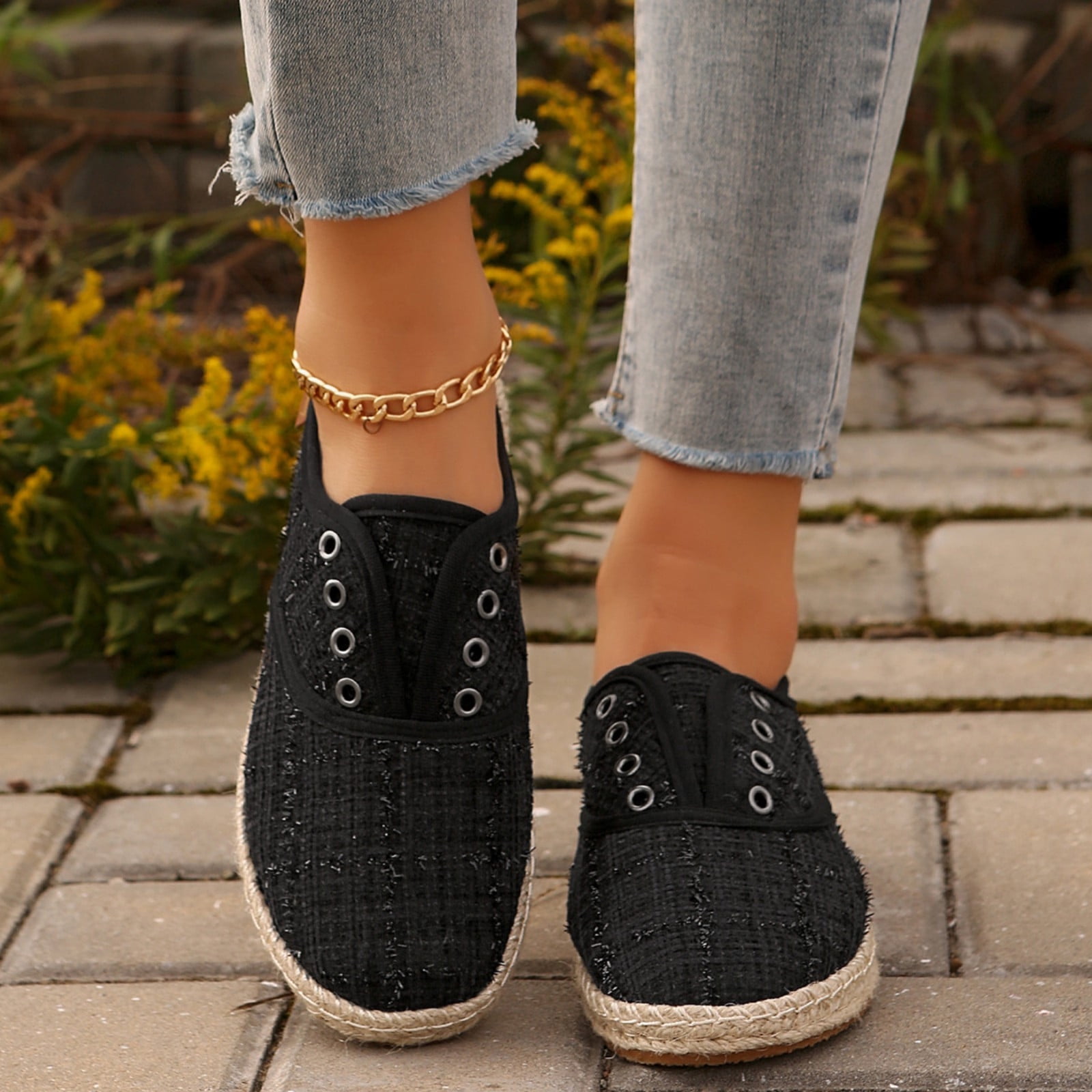 Quaouag Women's Sneaker Low Top Canvas Fashion Slip on Shoes - Walmart.com