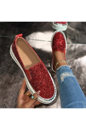 Womens Red Sparkly Shoes