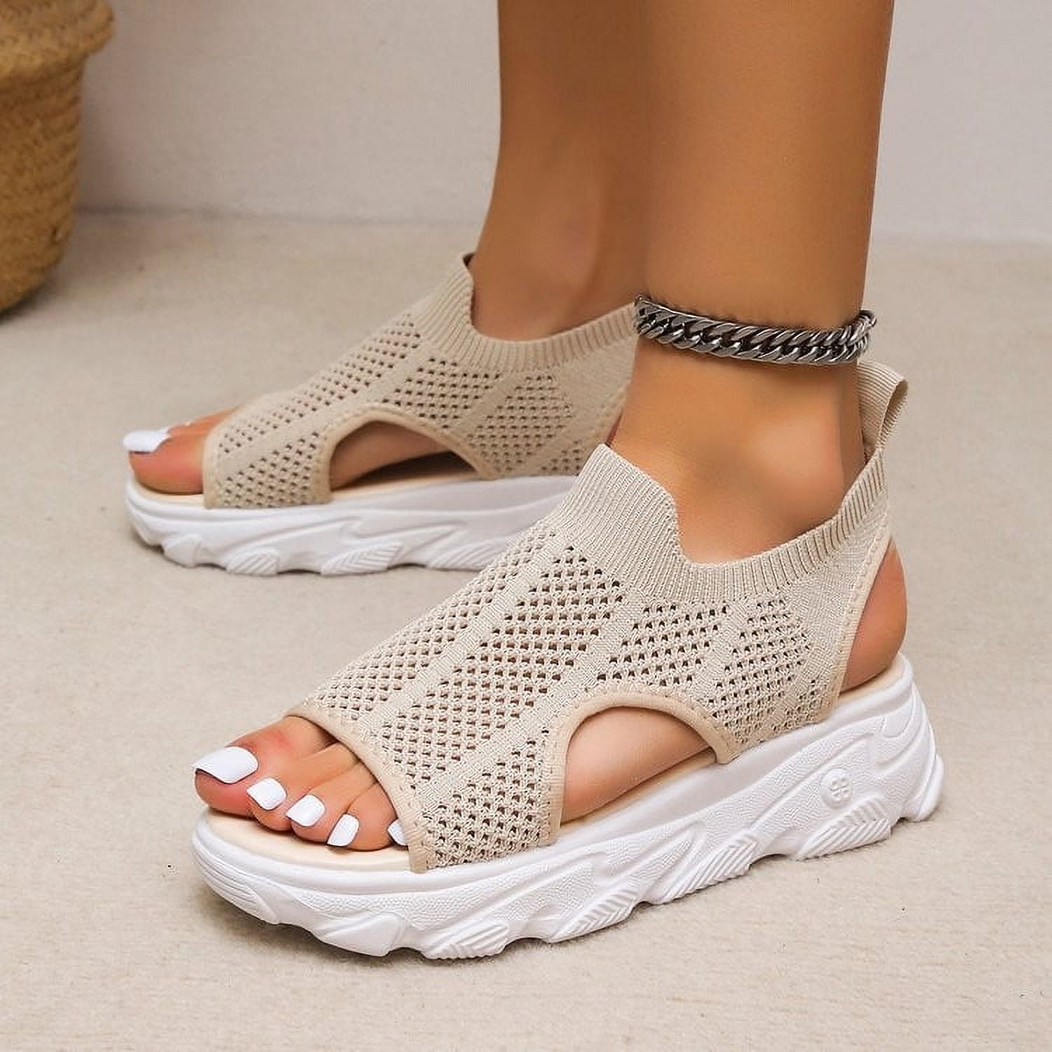 Quaouag Womens Ultra Comfy Breathable Orthotic Loafers Sneakers Sandals ...