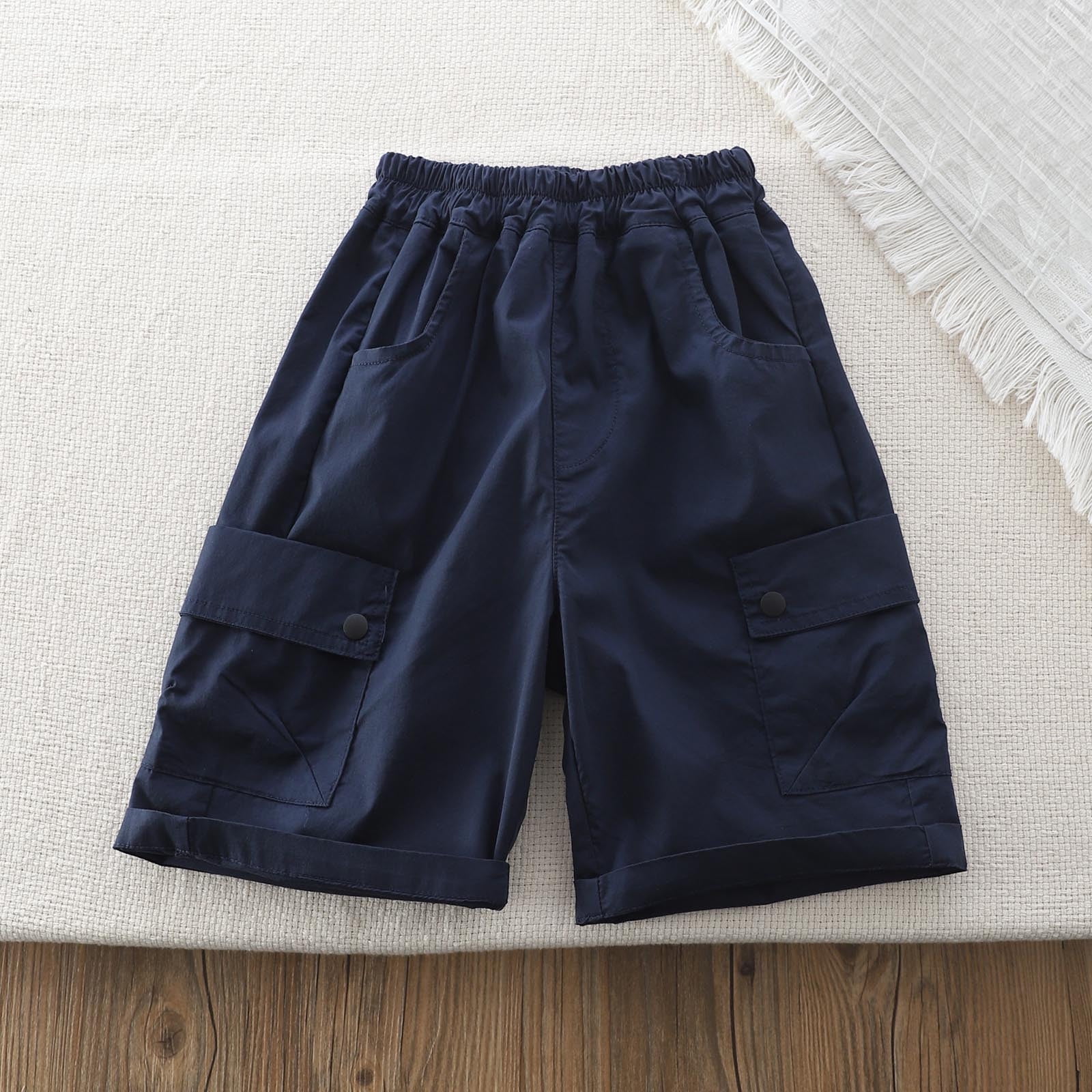 Quaouag Work Cargo Sport Gym Running for Children Boy Girl Summer ...