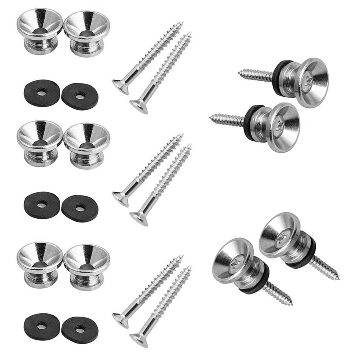 Quaqdae 10Pcs Metal Strap Buttons End Pins with Mounting Screws for ...