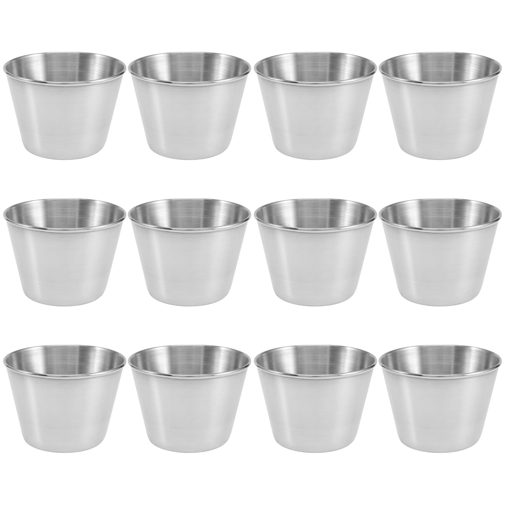 Quaqdae 12 Pack Stainless Steel Condiment Sauce Cups,Commercial Grade ...