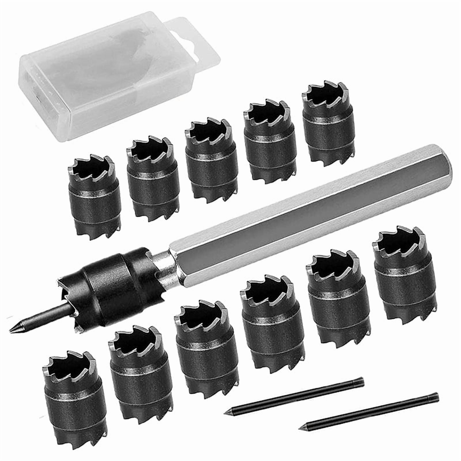 Quaqdae 14-Piece Double-Sided 3/8Inch HSS Spot Welding Cutter Set for ...