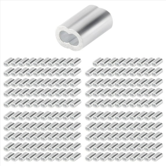 Quaqdae 200PCS 1/16 Inch Cable Ferrule Set Aluminum Alloy Crimping Loop ...