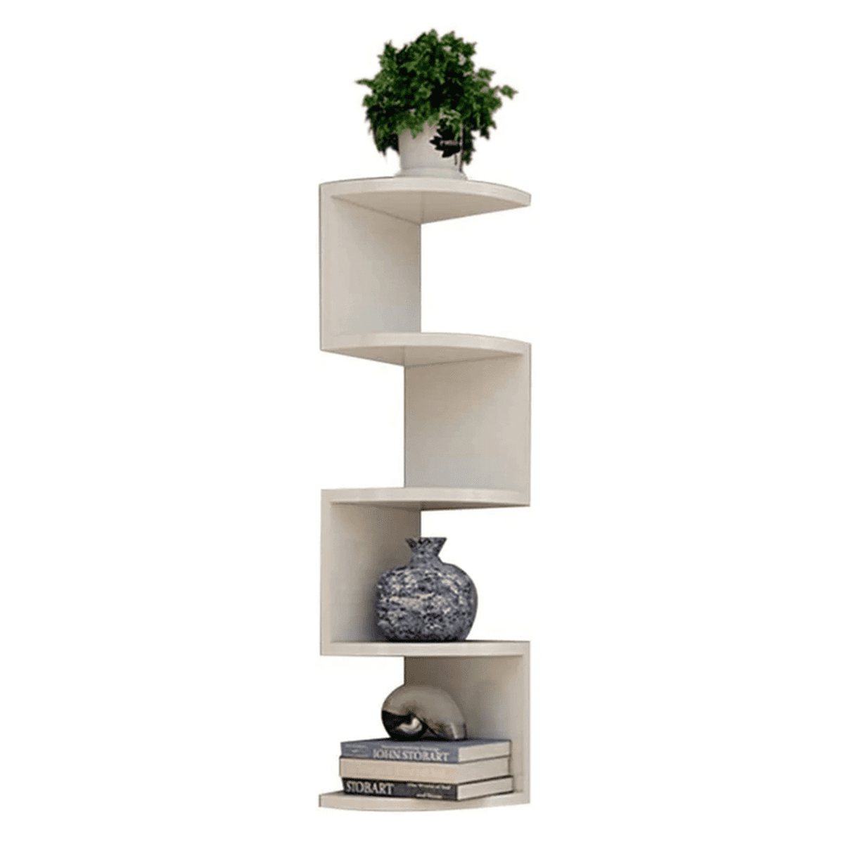 Quaqdae 5-Story Shelf Corner Floating Shelf Wall Shelf Corner Bookshelf ...