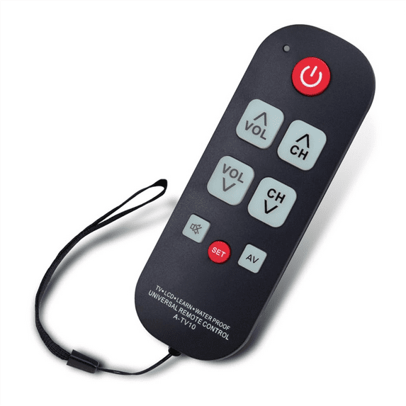 Quaqdae A-TV10 TV Remote for Seniors Universal Controller Simple ...