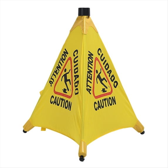 Quaqdae Caution Wet Floor Sign, Slippery When Pops Up Wall Mounted ...