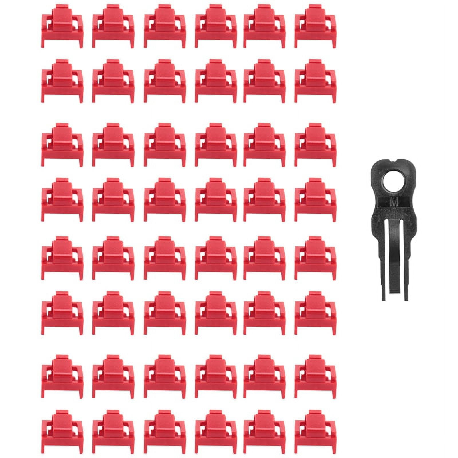 Quaqdae Dust Cover Plug Cap 100Pcs Red Rj45 Port Ethernet Lan Hub Anti ...