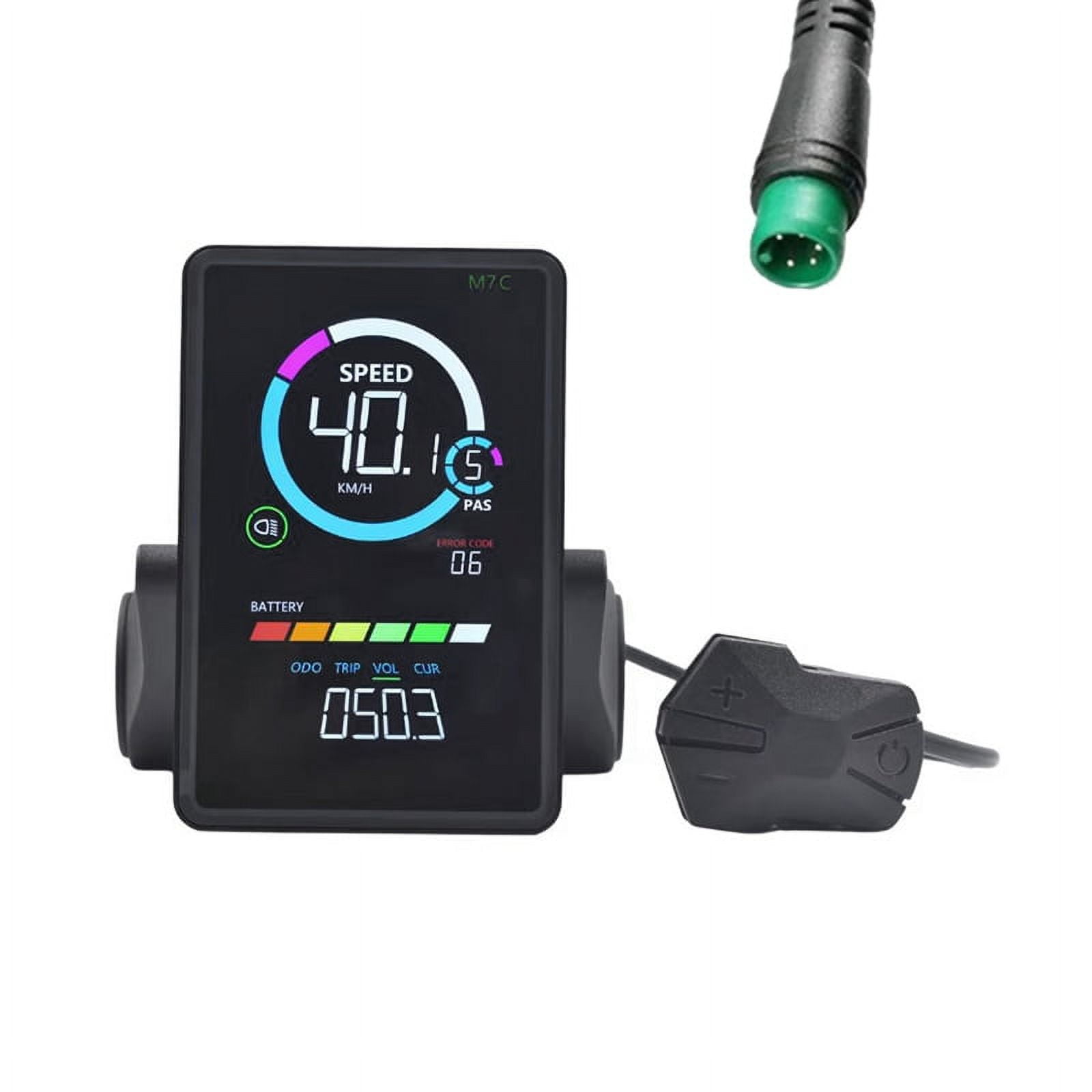 Quaqdae M7C Electric Bike Meter M7C-2 Electric Bike Lcd Display Meter 24V 36V 48V 60V E Scooter ...