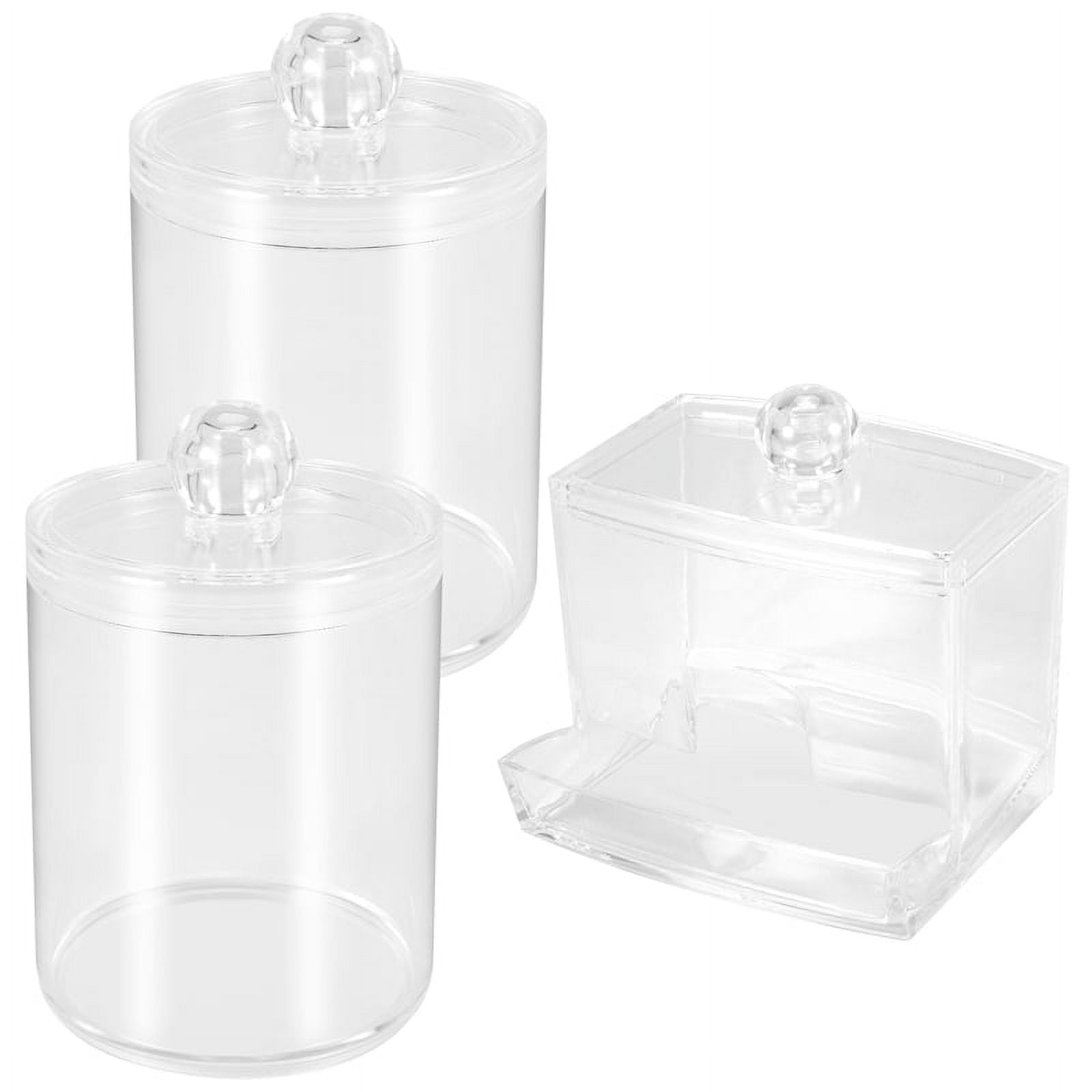 Quaqdae Qtip Holder Cotton Swab Holder Storage Dispenser, Clear Cotton ...