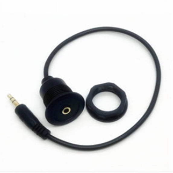 Quaqdae Round Panel Mount 3.5mm Male to 3.5mm Female Car Truck ...