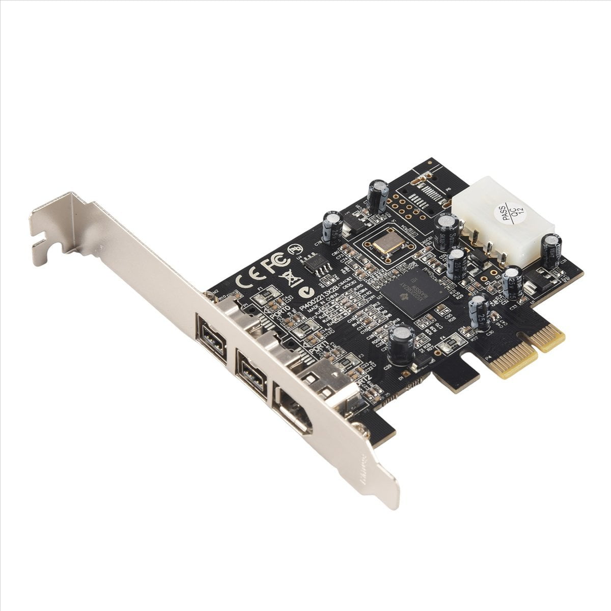 Quaqdae SY-PEX30016 3 Port IEEE 1394 Firewire 1394B & 1394A PCIe 1.1 X1 ...