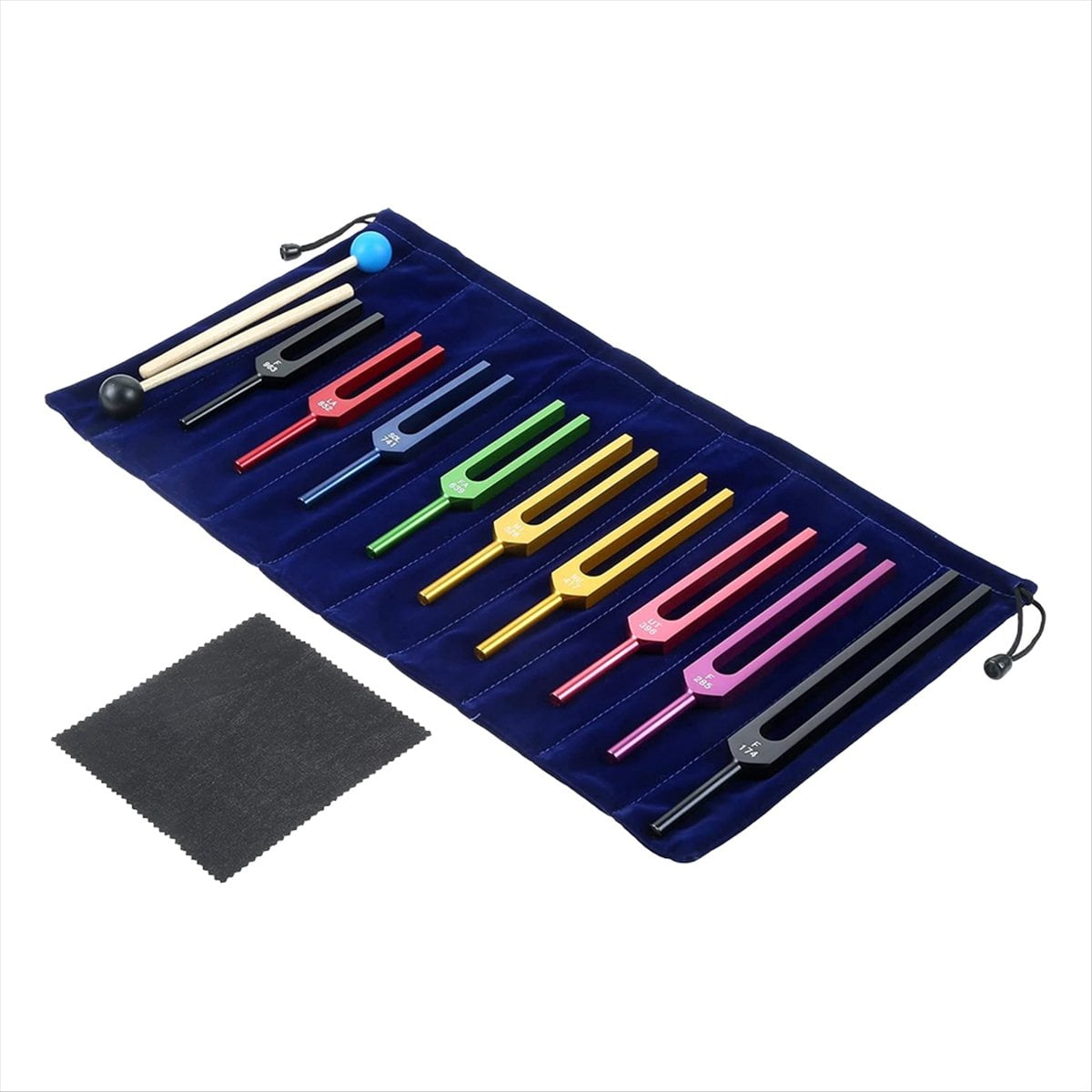 Quaqdae Tuning Fork Set, 9 PCS Color Forks for Healing Chakra,Sound ...