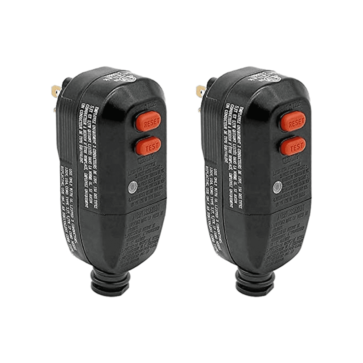 Quaqdae US Plug,2Pcs GFCI Plug Replacement 3 Prong, Auto Reset 15Amp ...