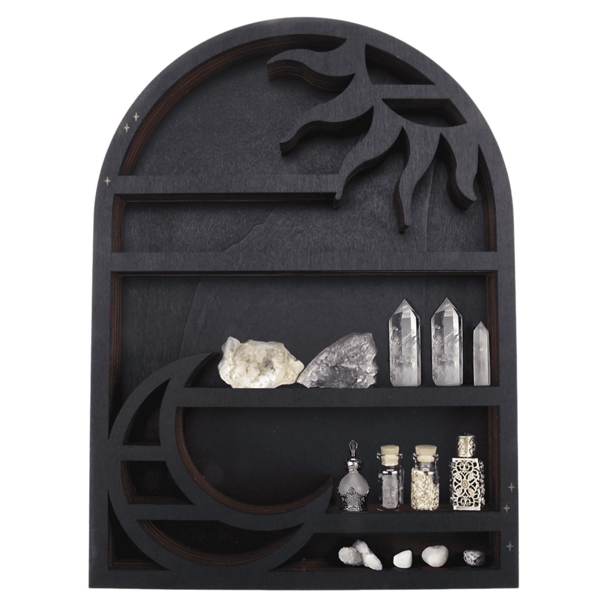 Quaqdae Wood Storage Shelf - Stylish and Practical Wall Shelf, Crescent ...