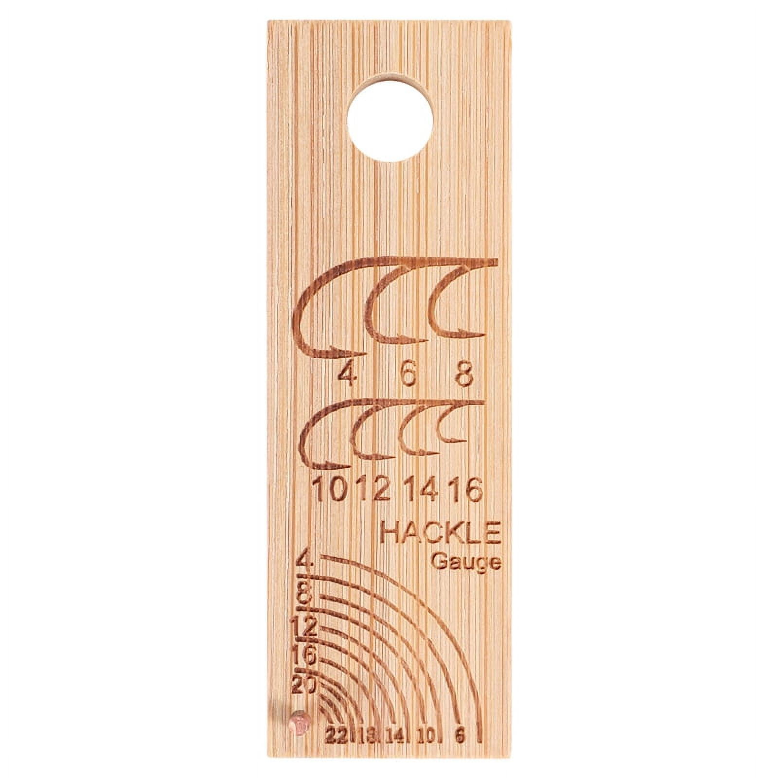 Quaqdae Wooden Ruler Fishing Gauge Compact Fish Hook Measuring Contrast ...