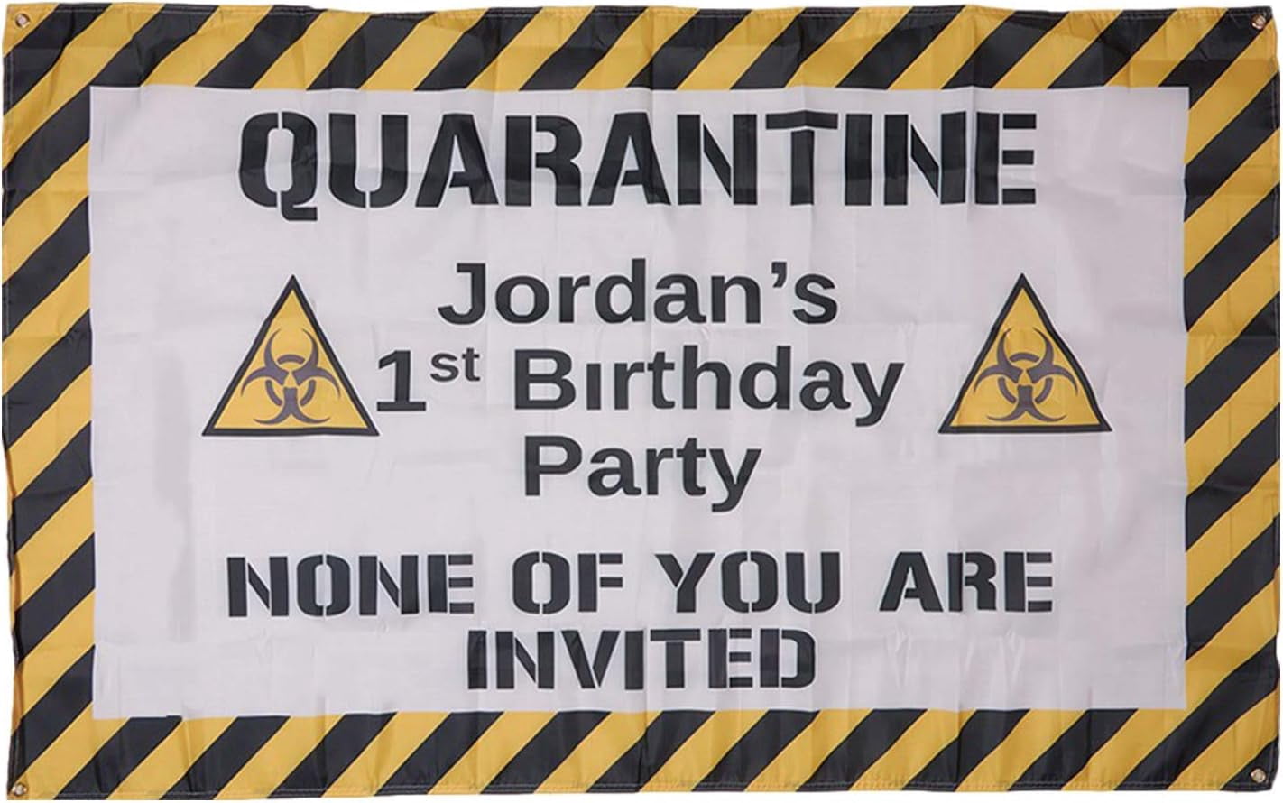 Quarantine Birthday Decorations Banner Happy Quarantine Birthday ...