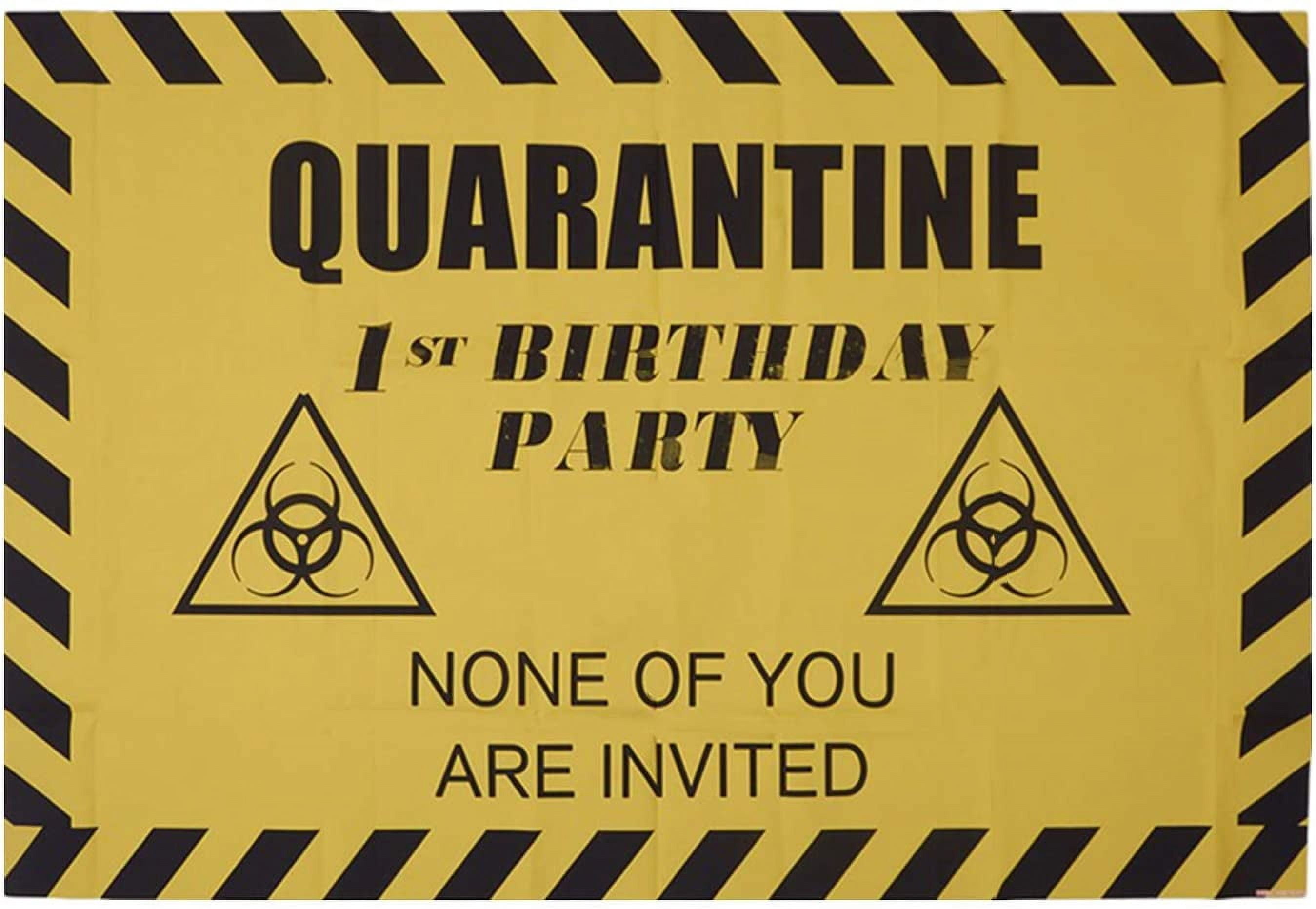 Quarantine Birthday Party Decoration Banner Quarantine 1st Birthday ...
