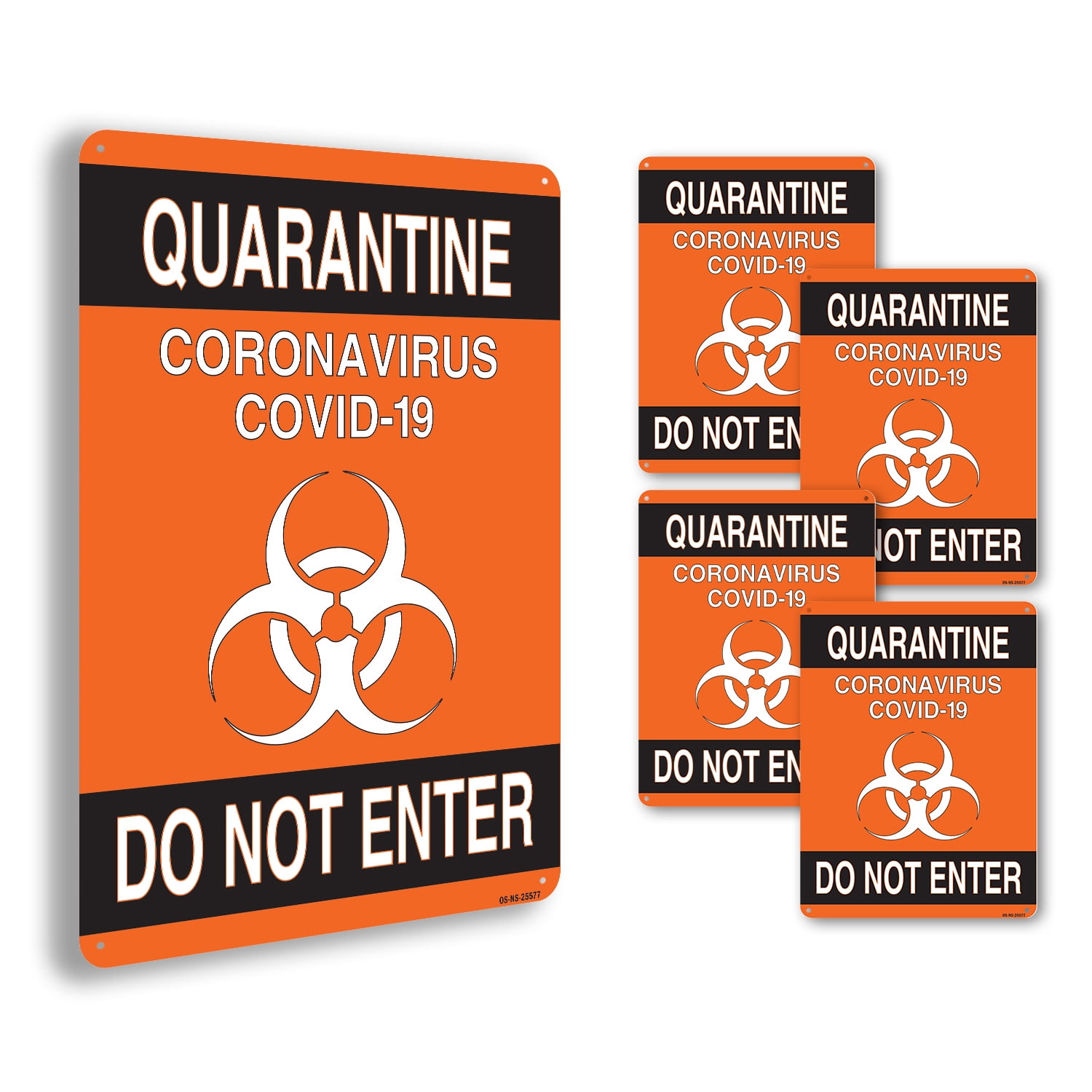 Quarantine Do Not Enter 2 OSHA Notice Aluminum Sign 10 Inch x 7 Inch ...