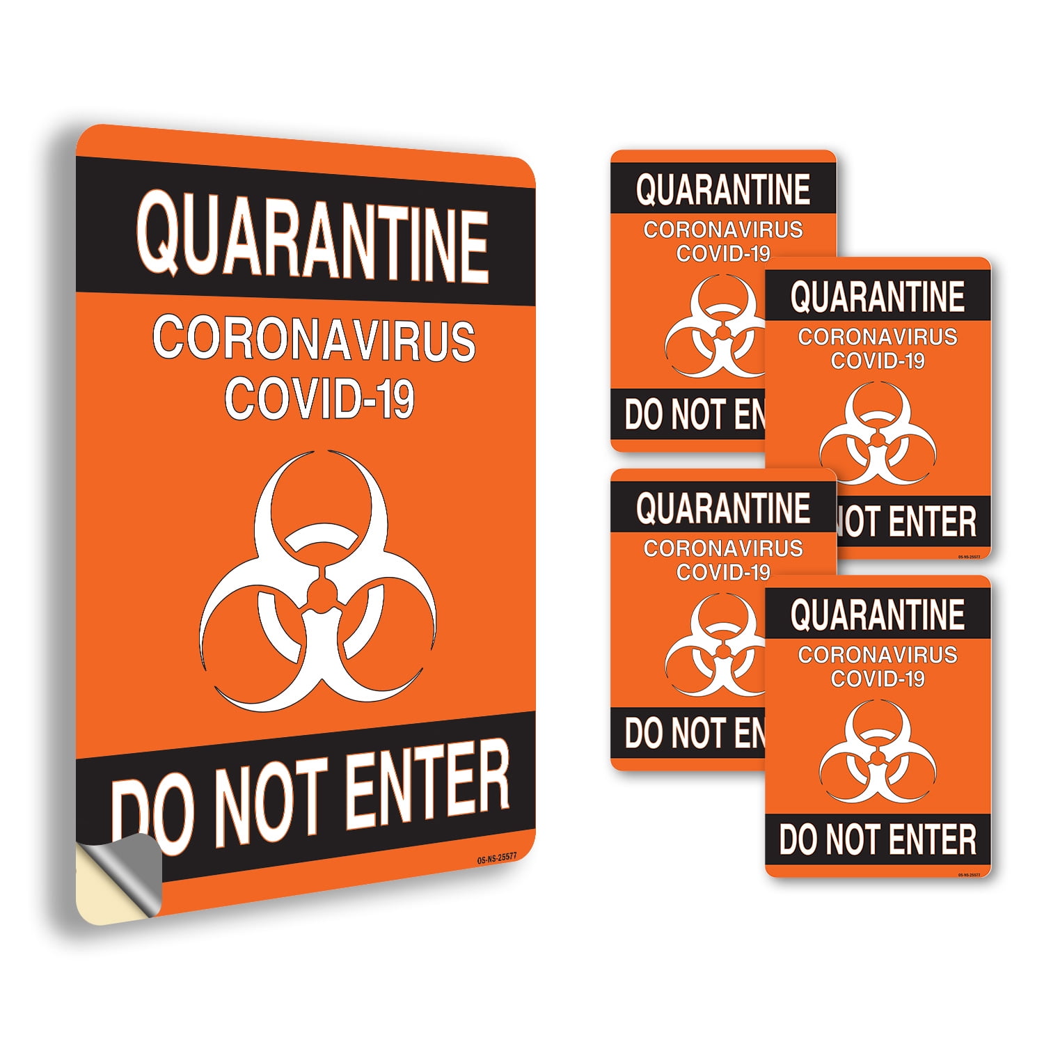 Quarantine Do Not Enter 2 OSHA Notice Vinyl Decal Label 10 Inch x 7 ...