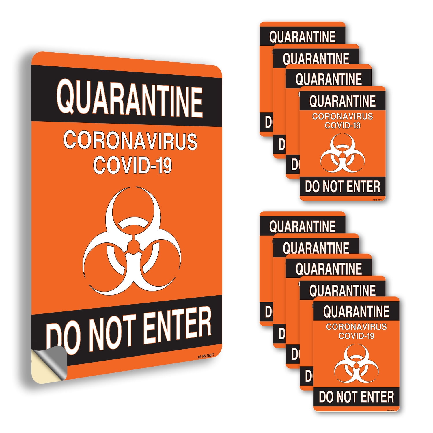 Quarantine Do Not Enter 2 OSHA Notice Vinyl Decal Label 7 Inch x 5 Inch ...