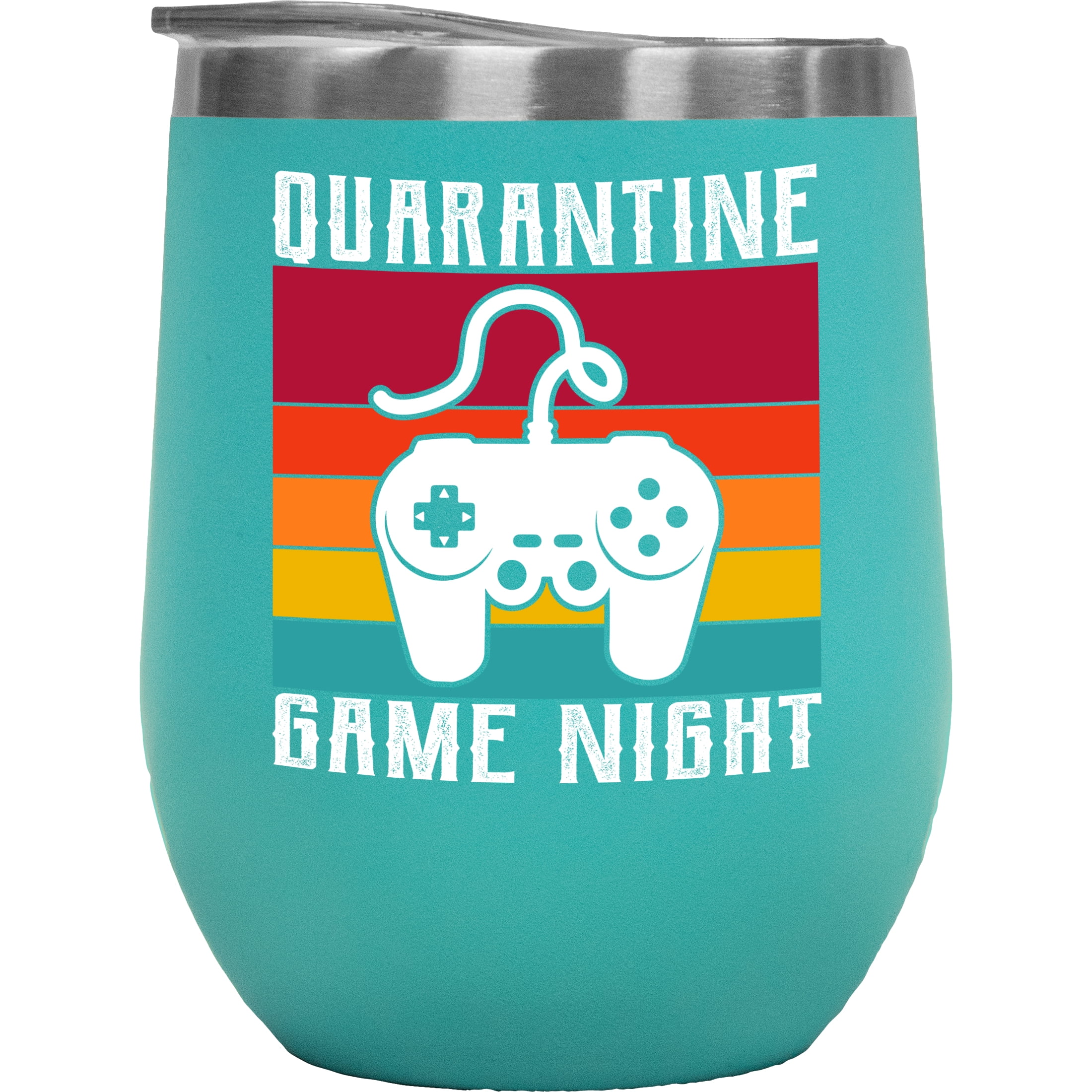 Quarantine Game Night, Gaming Controller, Mint 12oz Wine Tumbler ...