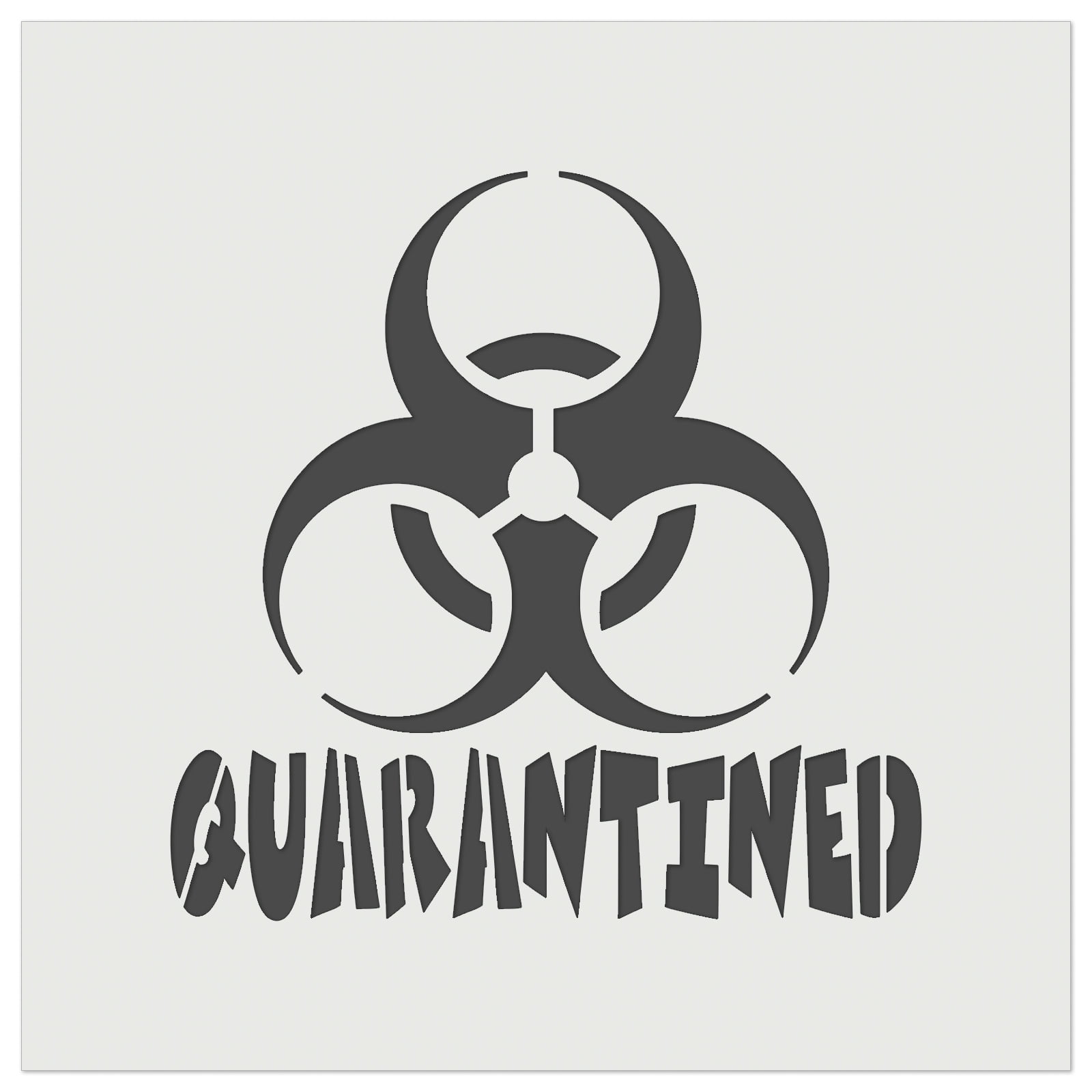 Quarantined Biohazard Symbol DIY Cookie Wall Craft Stencil - 3.5 Inch ...