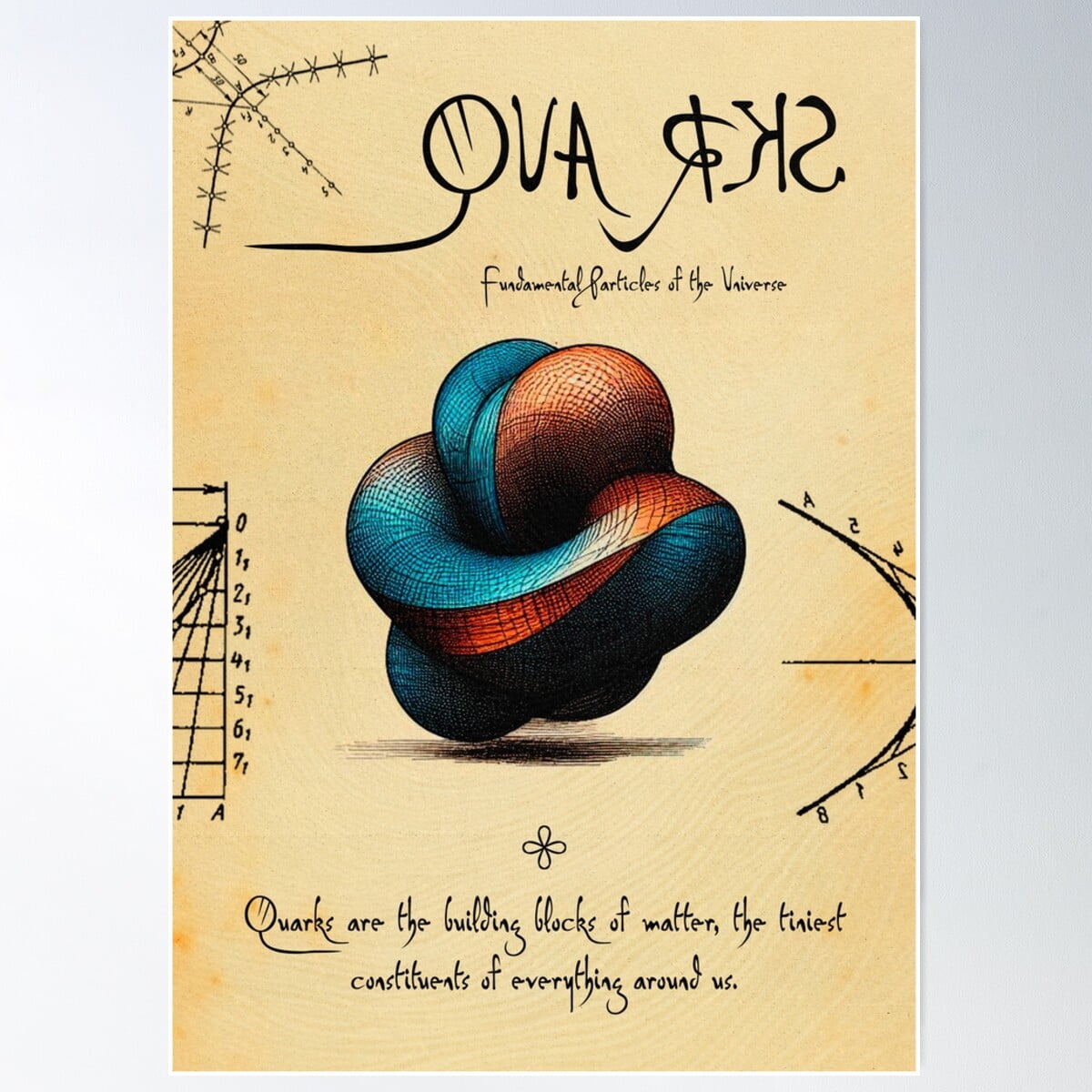 Quarks Poster Wall Art, Modern Wall Decor For Living Room Bedroom ...