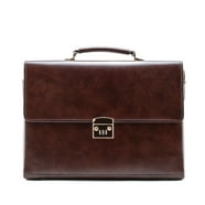 Large Expandable Executive Briefcase, Faux Leather, Lockable with Four ...