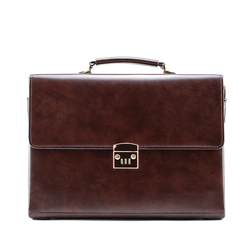 Alpine Swiss Expandable Leather Attache Briefcase Combination Locks ...