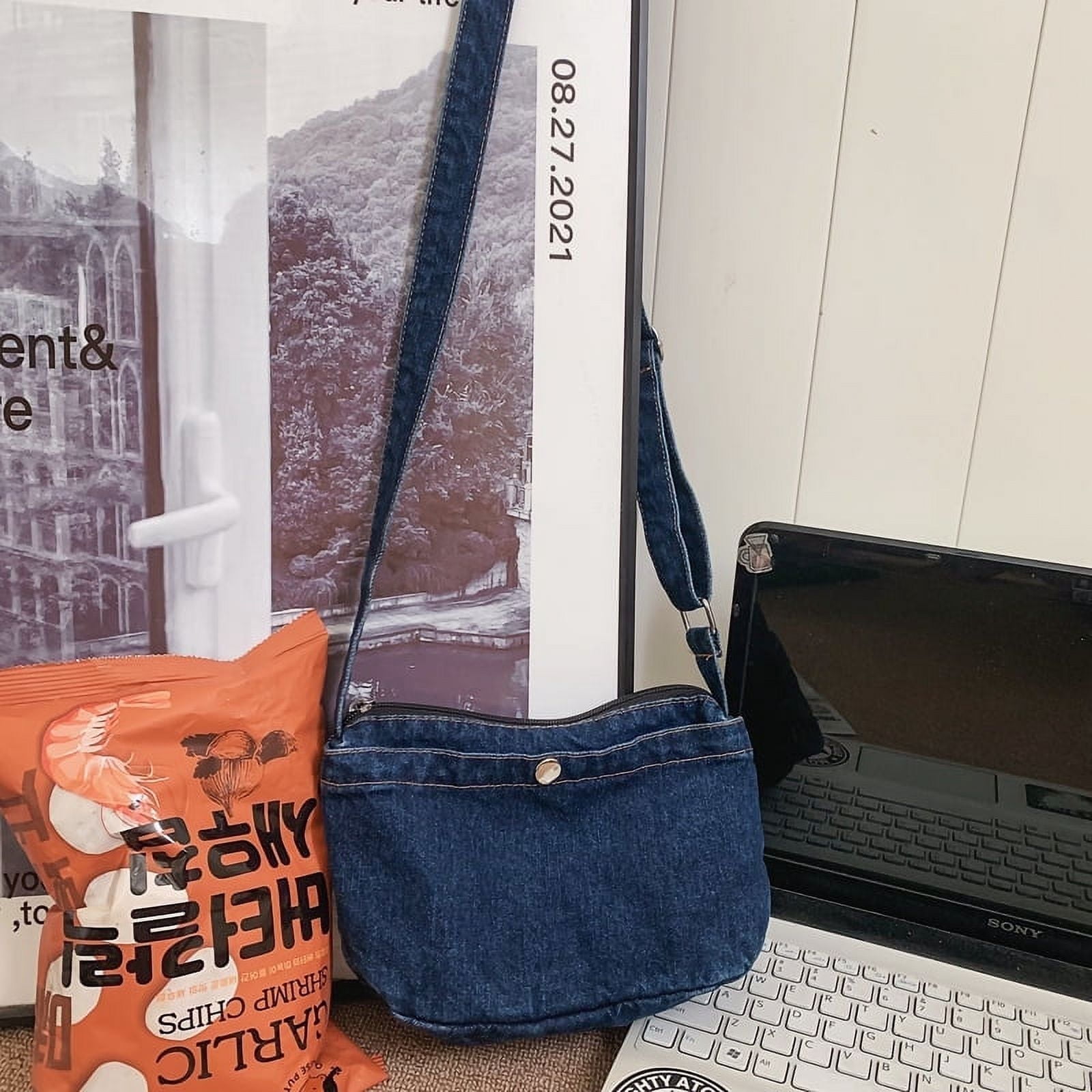 QUARRYUS Denim Crossbody Bag for Women, Mini Tote, Cell Phone Purse ...