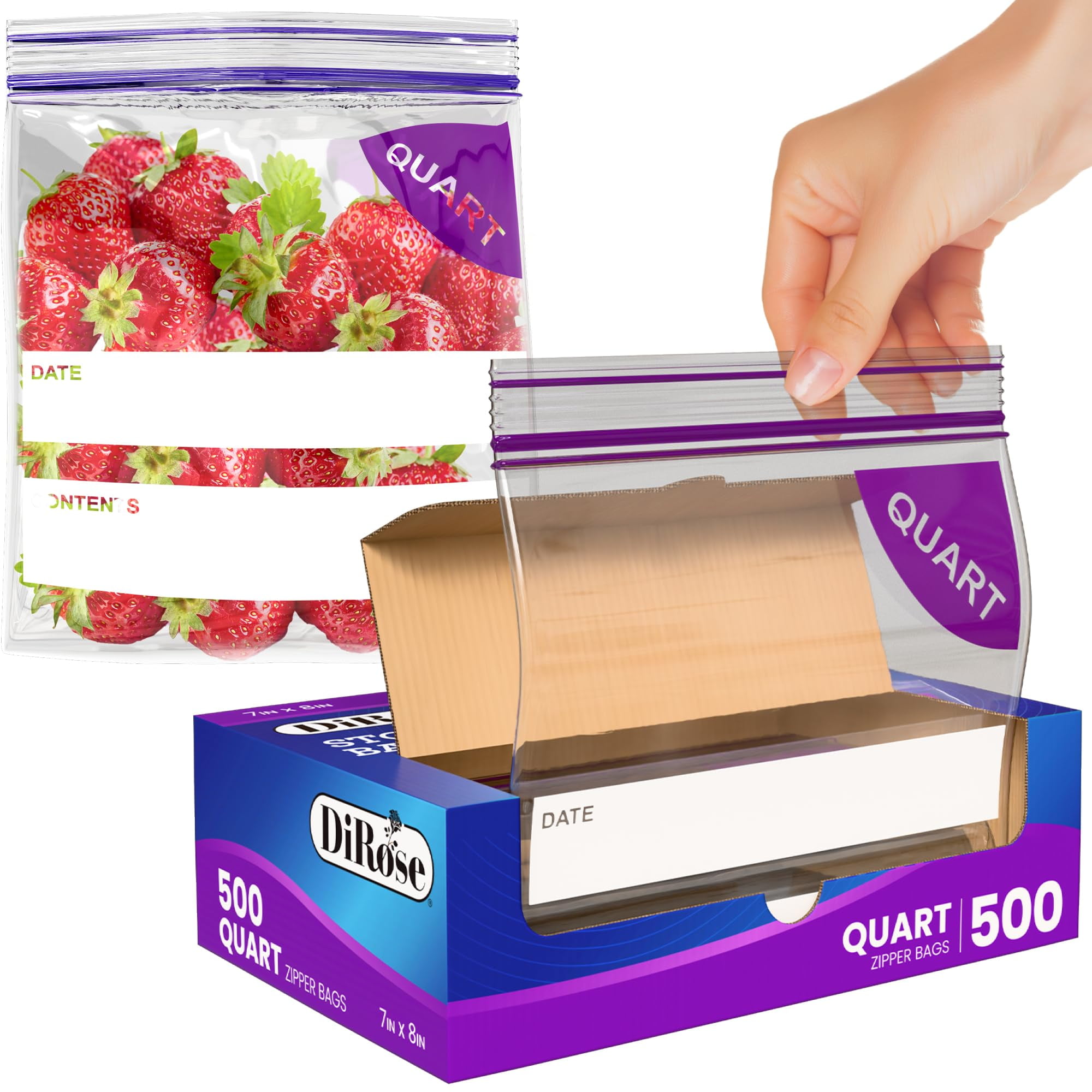 Quart Bags Pack of 500 – 1 Quart Reclosable Food Storage Bags ...